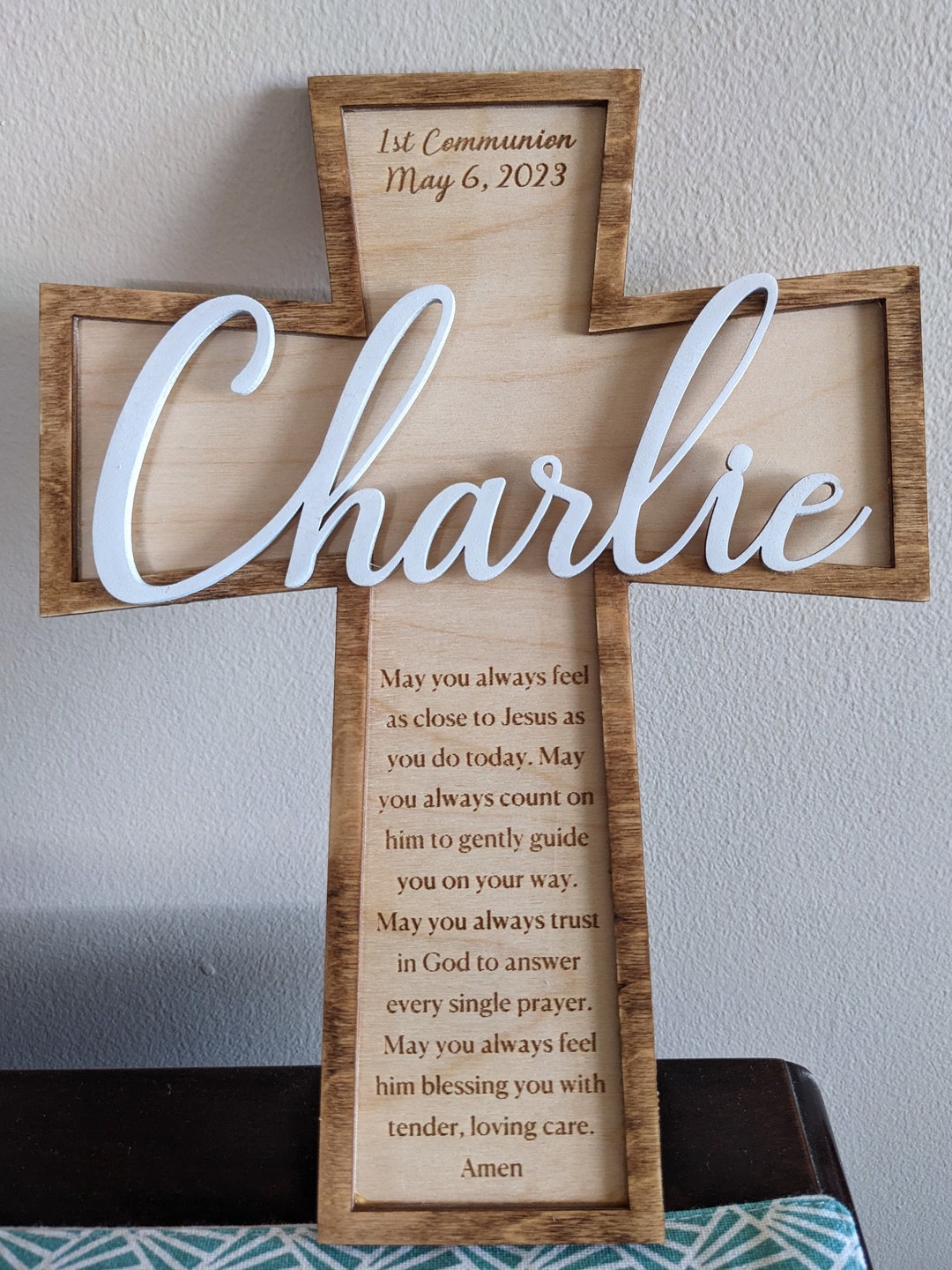 Personalized Cross With Poem First Holy Communion Baptism - Etsy