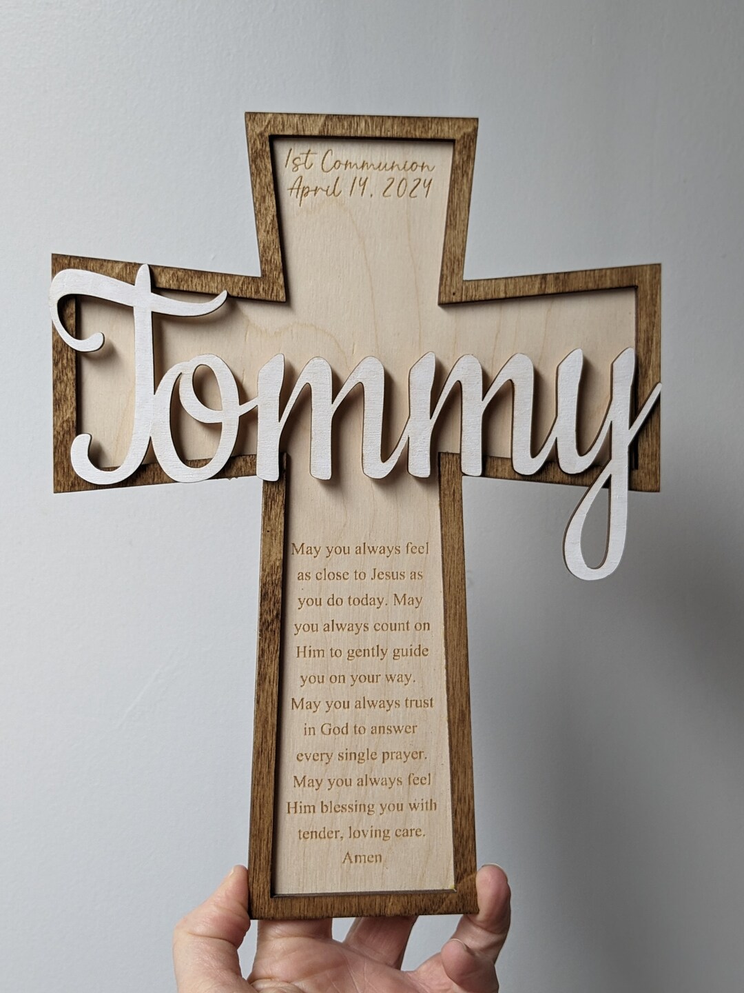 Personalized Cross With Poem First Holy Communion, Baptism ...