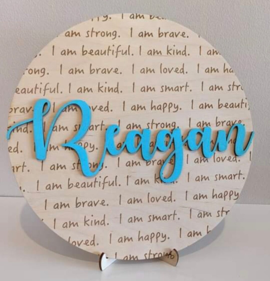 Radiate Positivity: Custom Wooden Affirmation Sign Laser Engraved ...