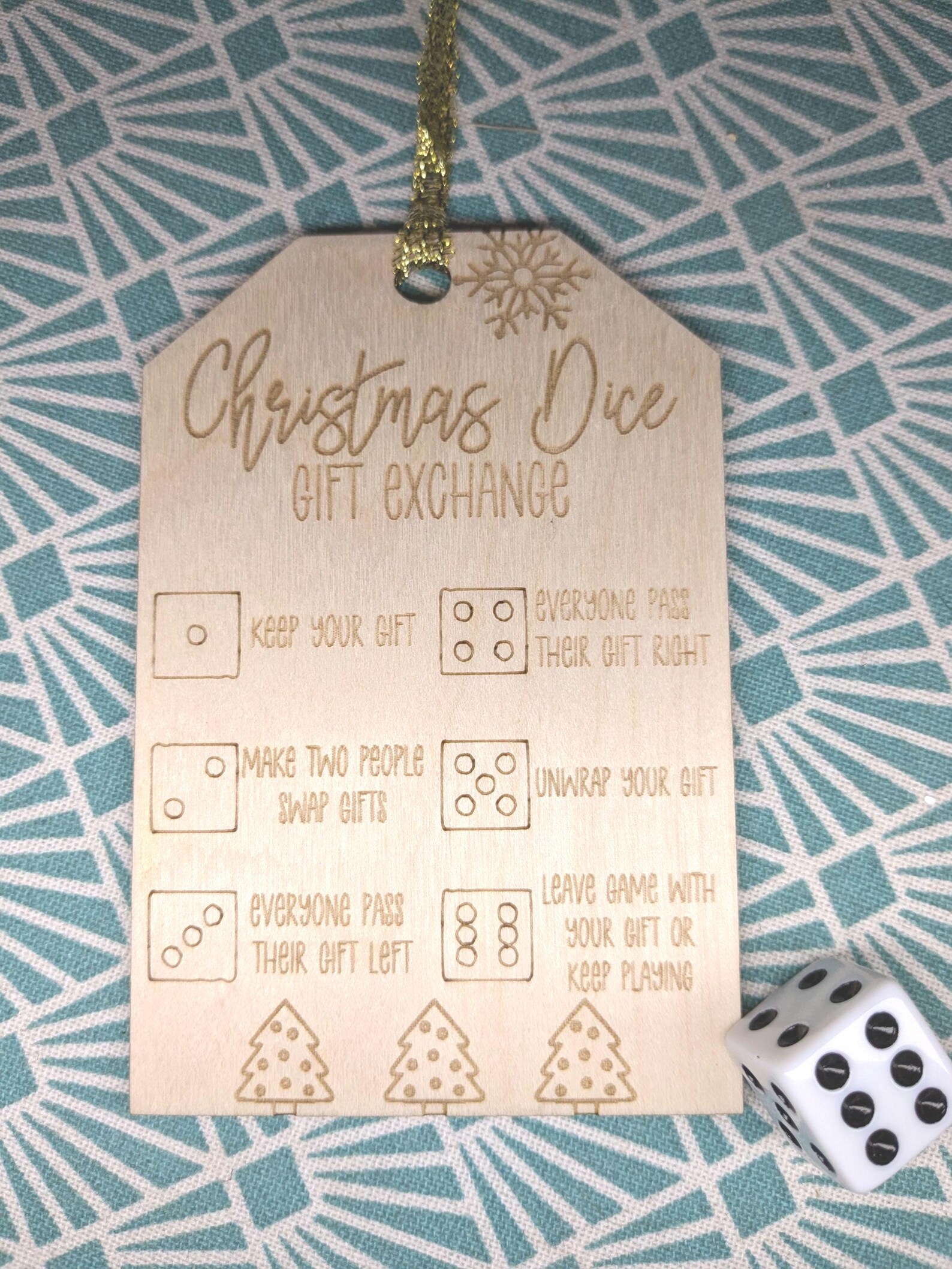 Dice Game Christmas Ornament - White Elephant Exchange Gift - Etsy
