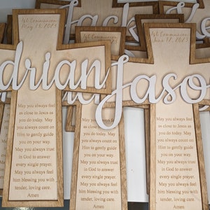 Personalized Cross With Poem First Holy Communion, Baptism ...