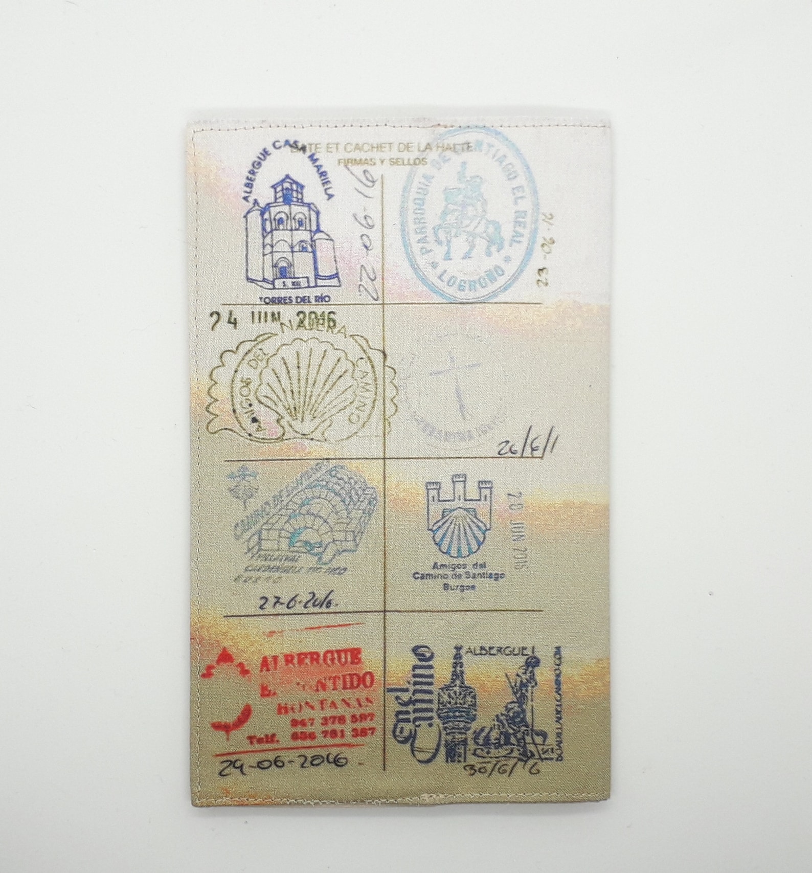 Golden Stamps Credential Cover - Pilgrim Passport Holder - Camino ...