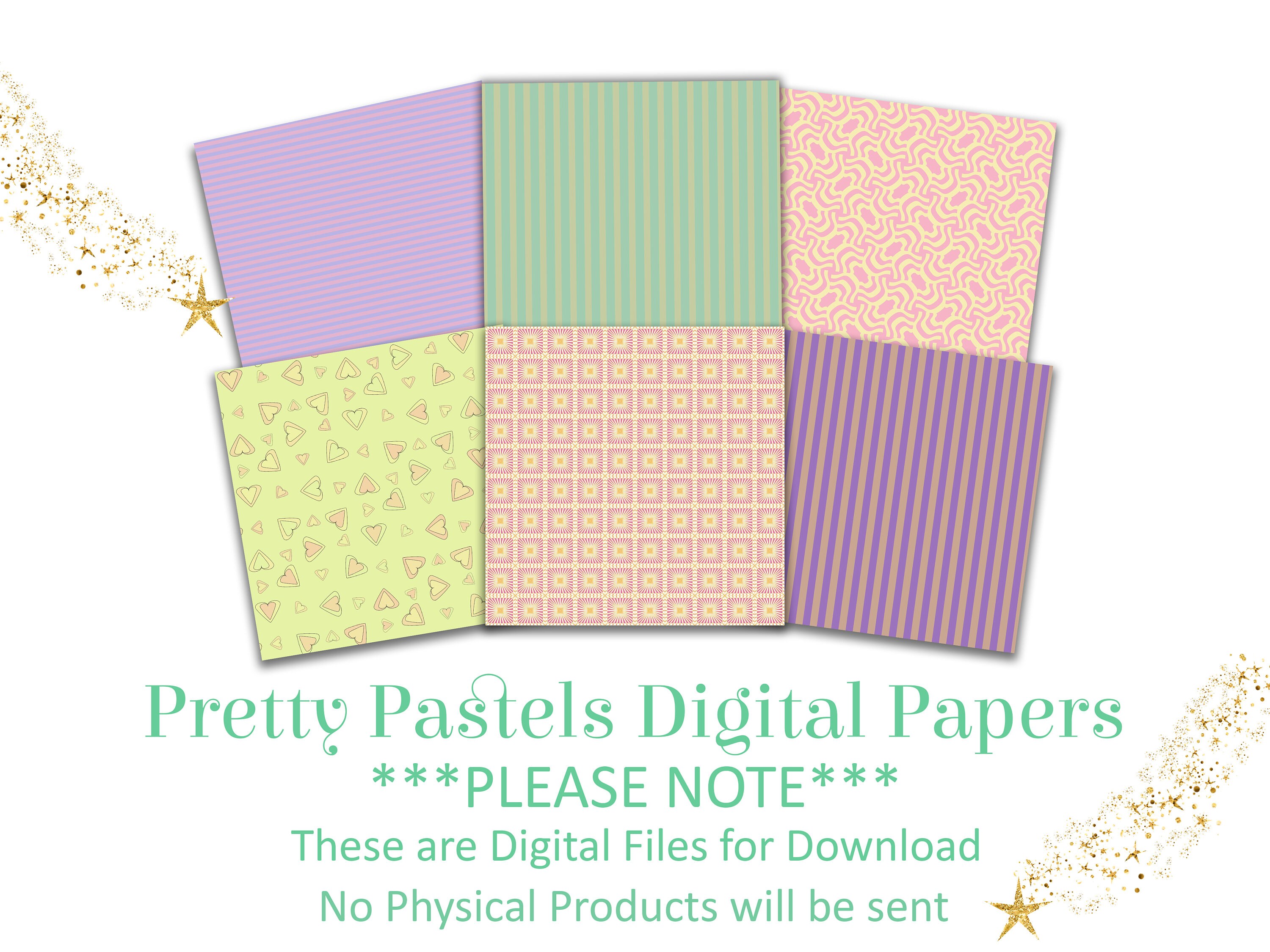 Pretty Pastels 1 Digital Scrapbook Papers Printable Scrapbook - Etsy ...