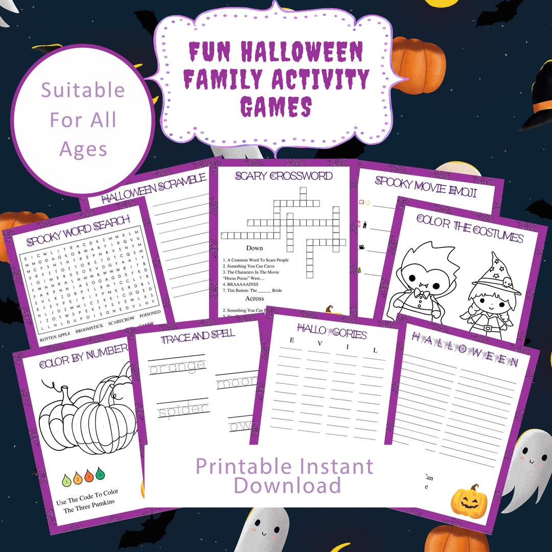 Halloween Party Games | Halloween Activity Printable | Halloween Games ...