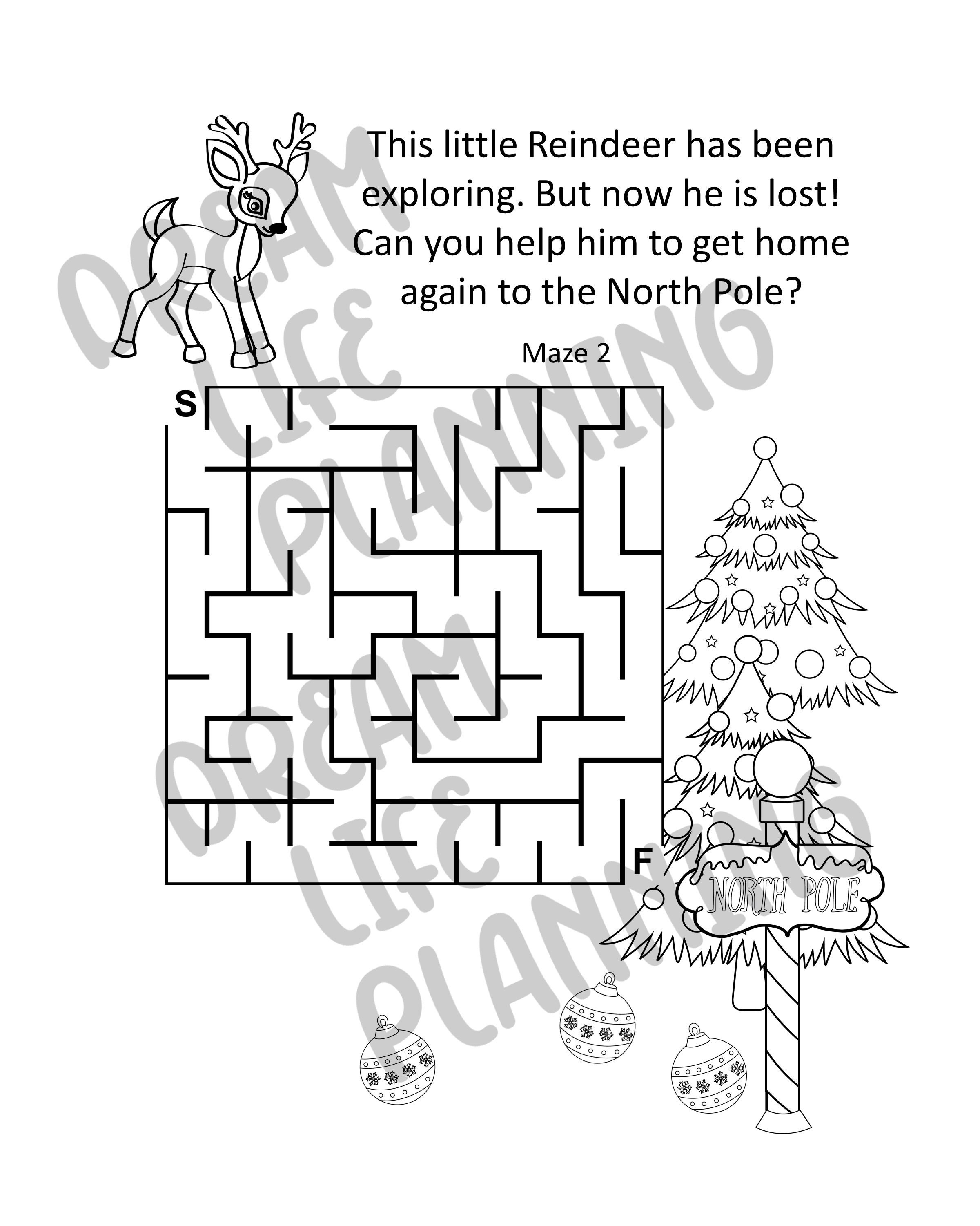 Kids Coloring Pages Printable Christmas Xmas Coloring Page - Etsy