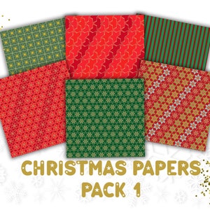 Christmas Scrapbook Paper Digital Scrapbook Paper 12x12 Digital Paper ...