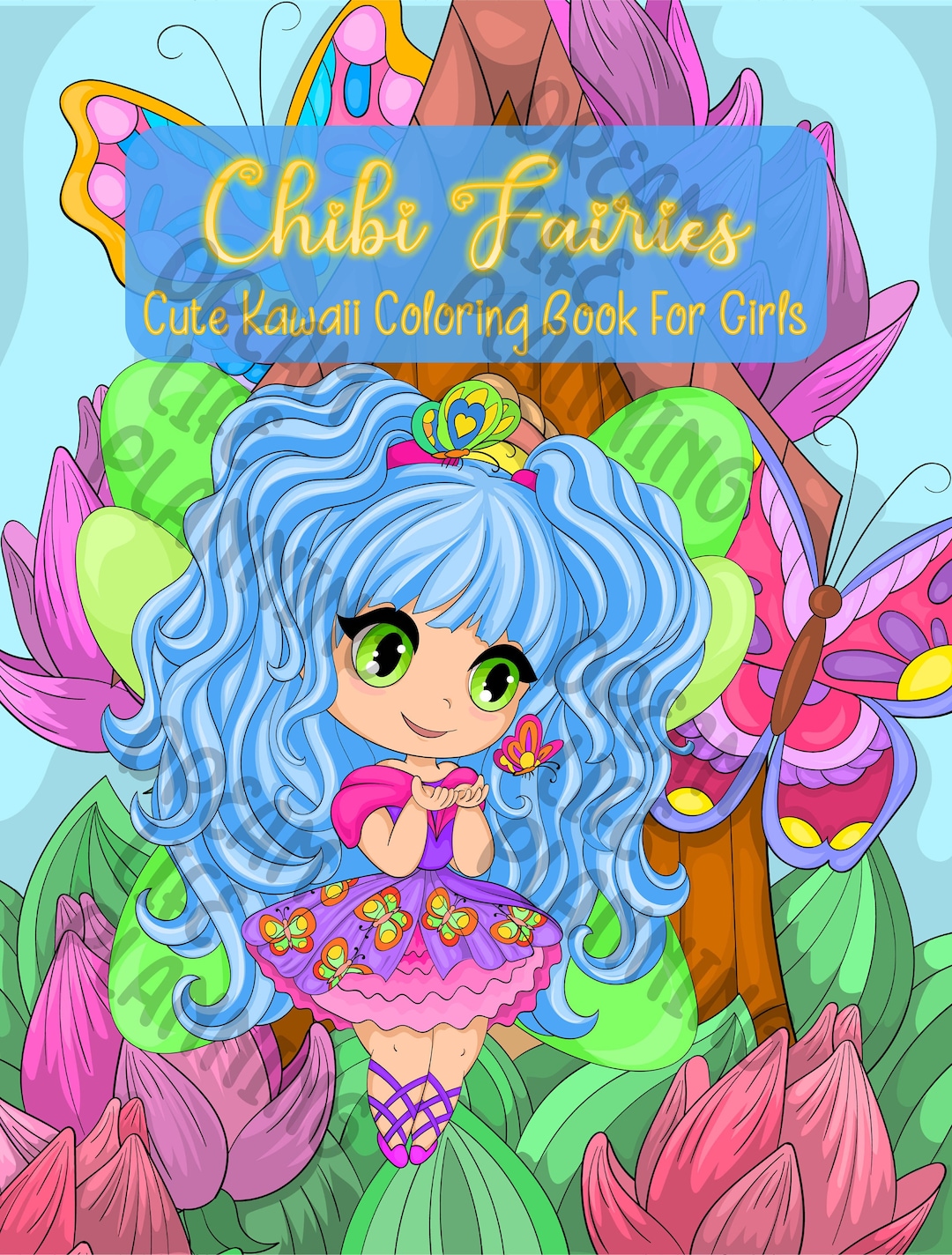 Fairy Chibi Coloring Pages, Chibi Art, Kids Gifts, Fairy Coloring Pages ...