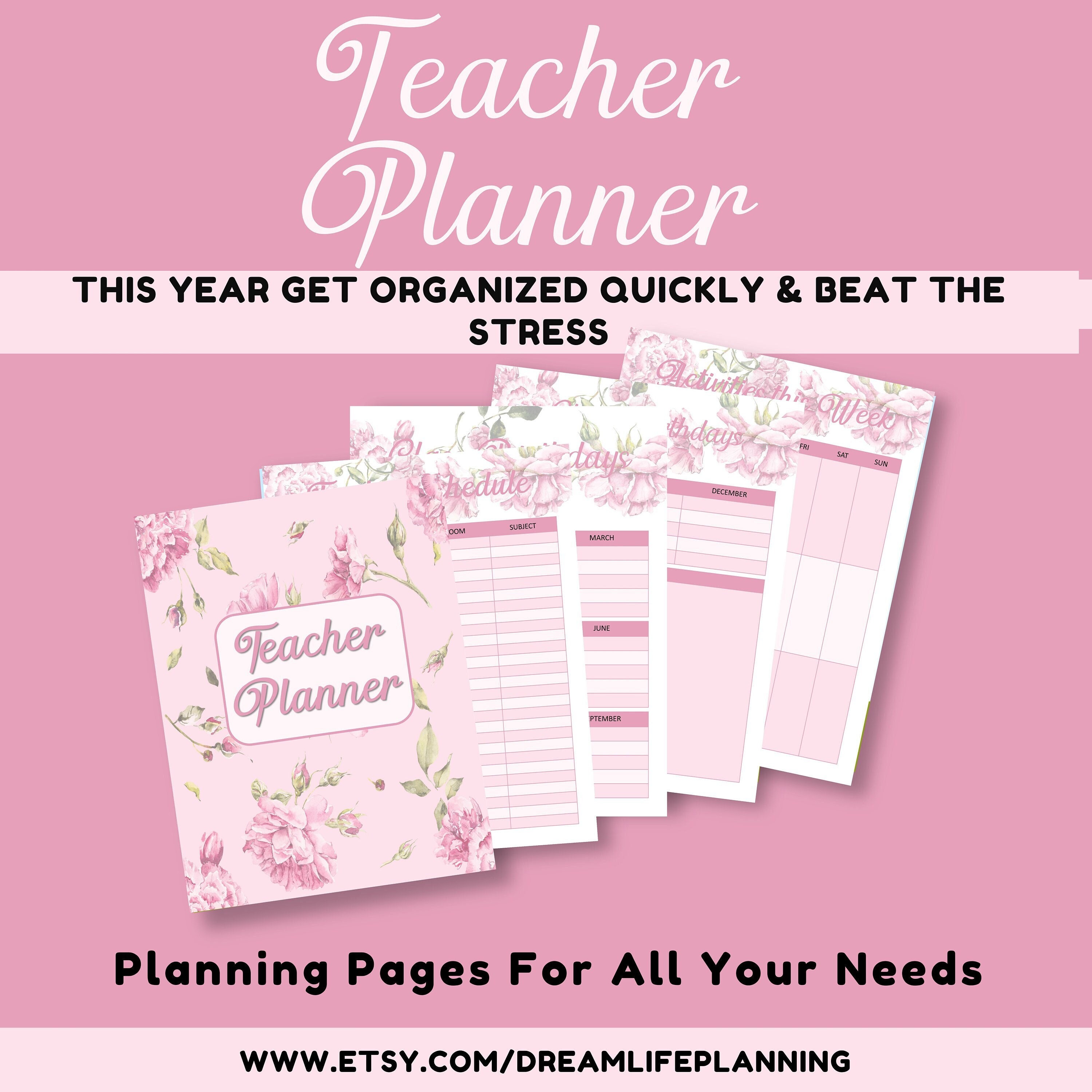 Lesson Planner Printable, Lesson Plan Template, Teacher Planner Digital ...