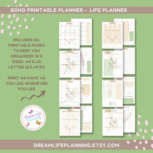 Boho Printable Planner,life Planner Printable,daily Planner,planner ...
