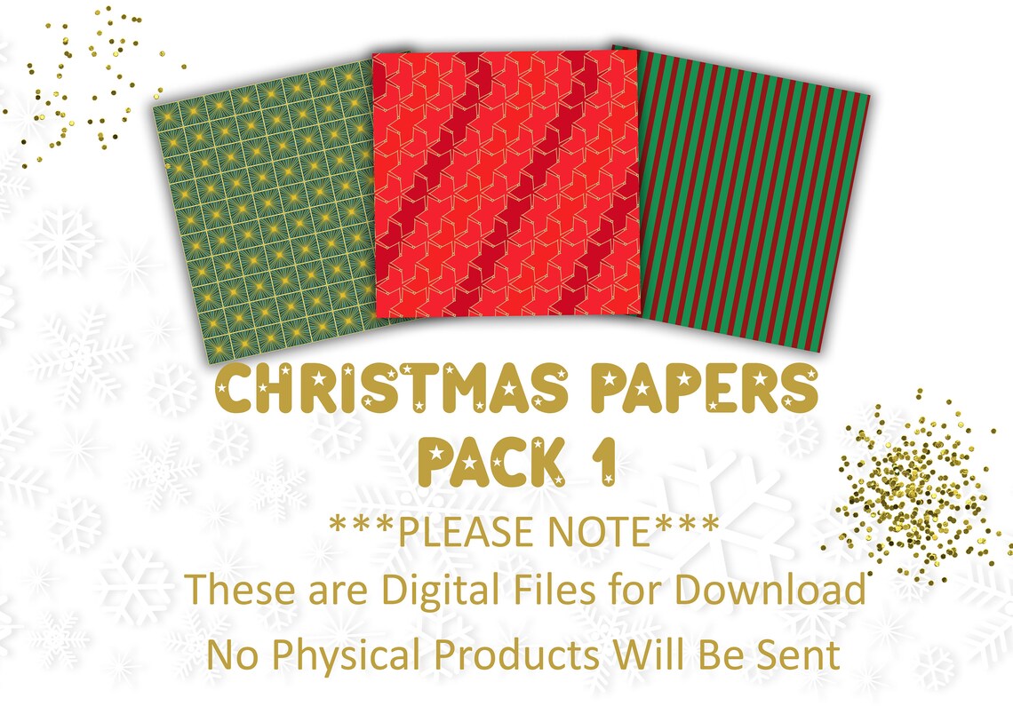 Christmas Scrapbook Paper Digital Scrapbook Paper 12x12 Digital Paper ...