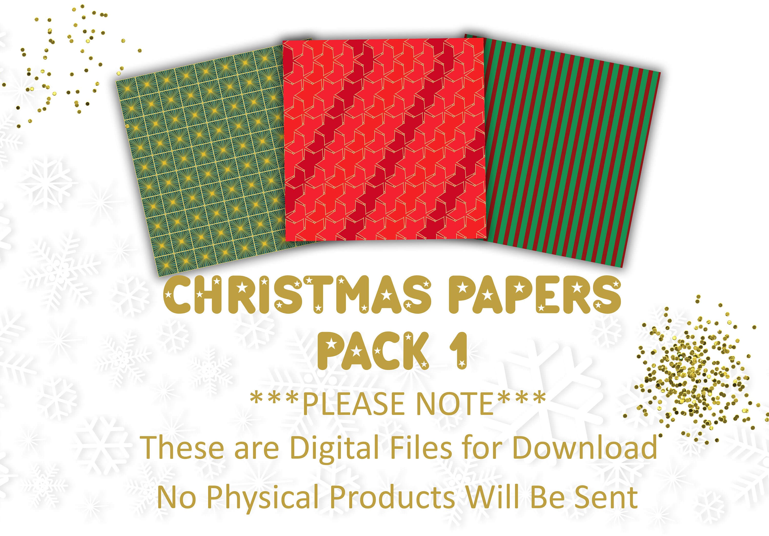 Christmas Scrapbook Paper Digital Scrapbook Paper 12x12 Digital Paper ...
