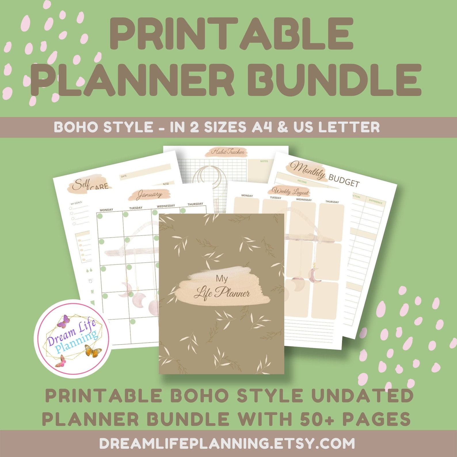 Boho Printable Planner,life Planner Printable,daily Planner,planner ...