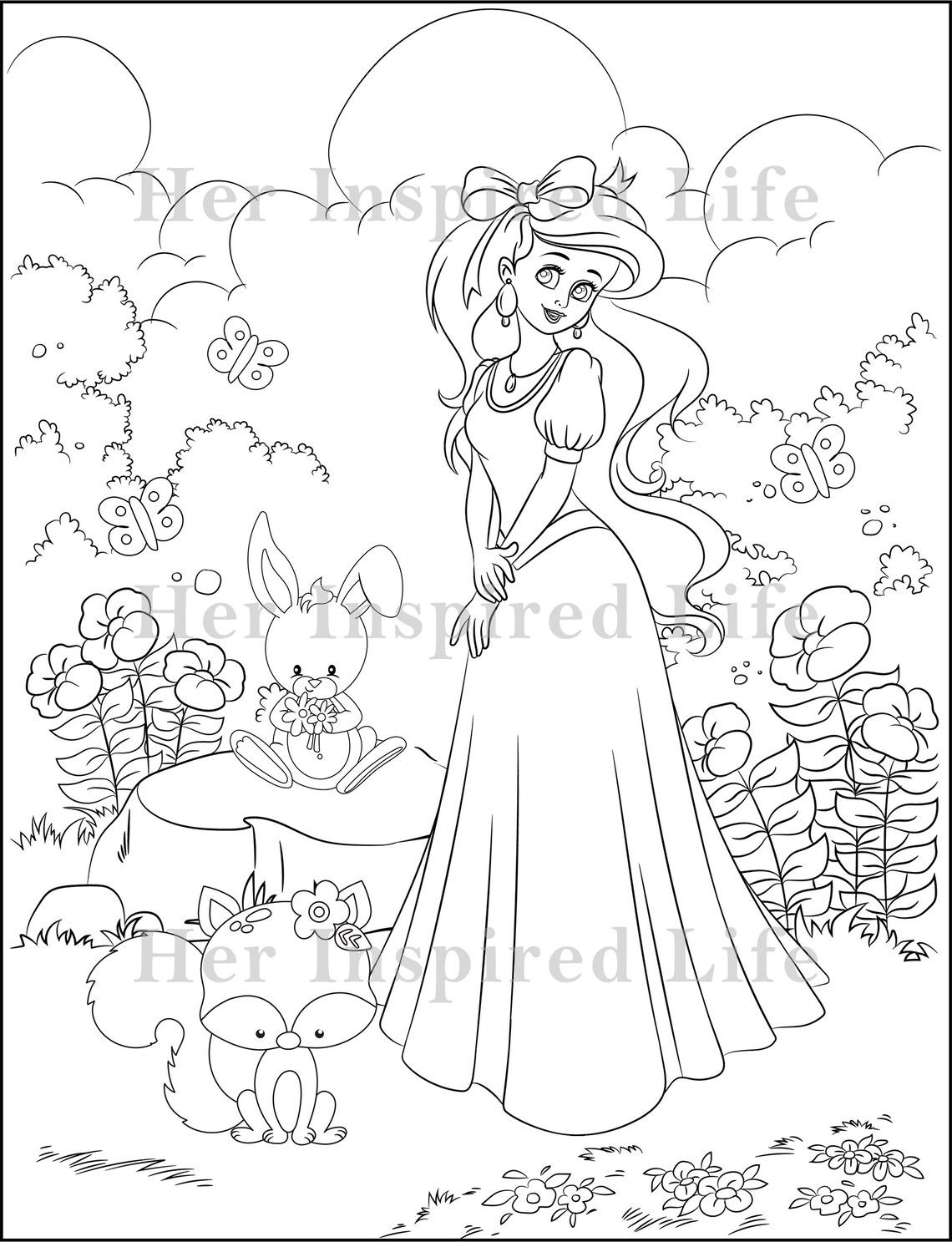 Princess Coloring & Activity Pagesprincess Coloring - Etsy