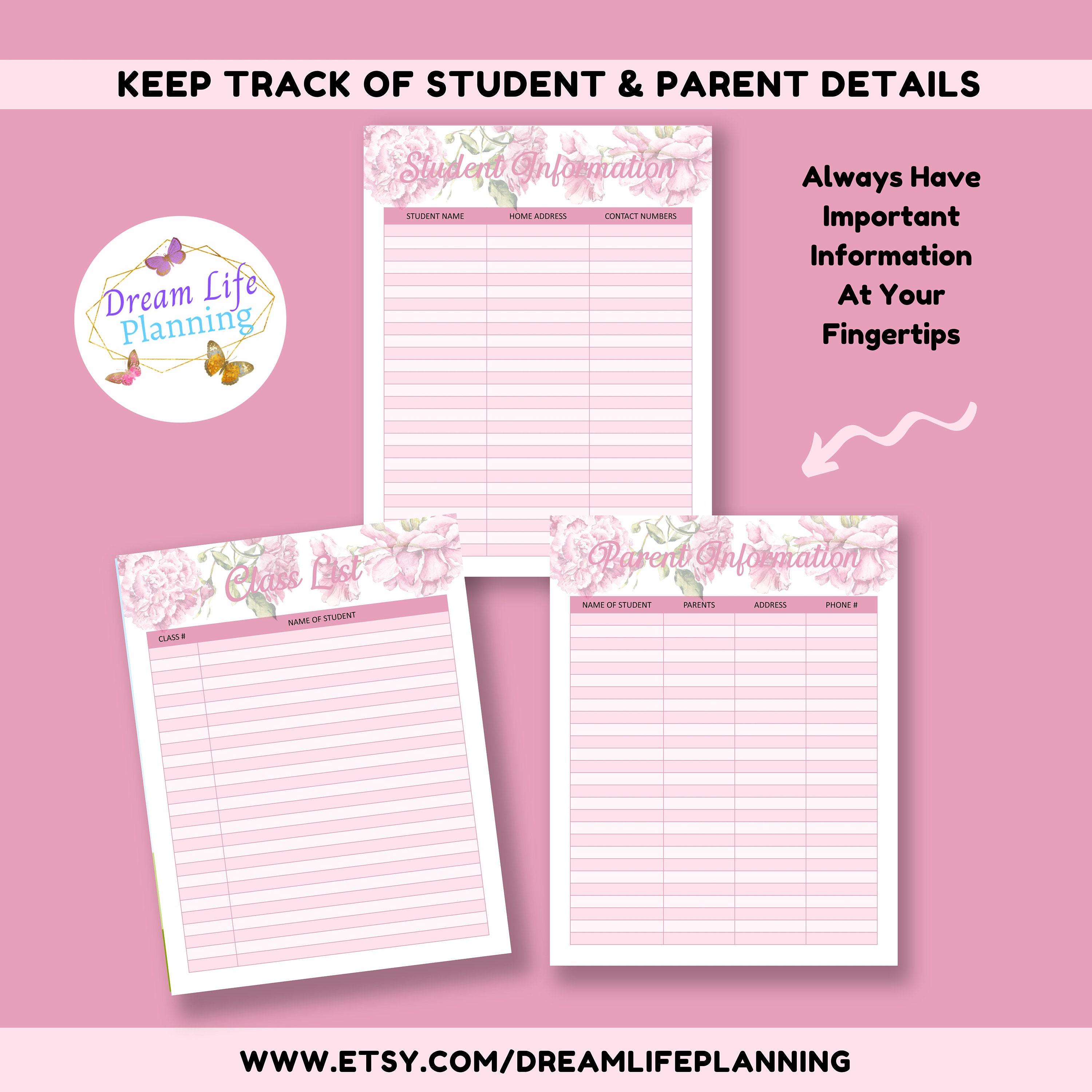 Lesson Planner Printable, Lesson Plan Template, Teacher Planner Digital ...