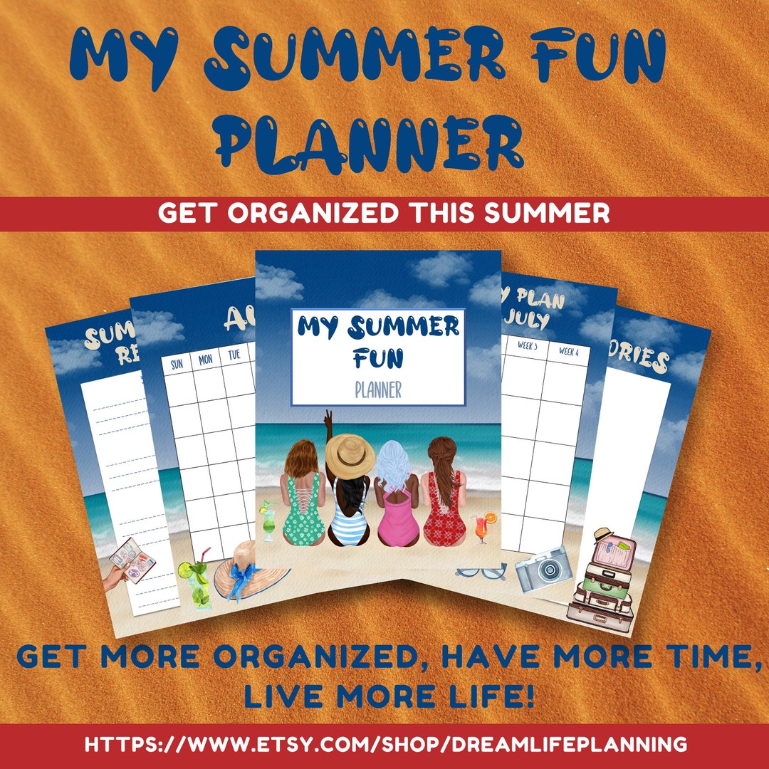 Summer Fun Planner,weekly Planner,daily Planner,summer Activity Planner ...