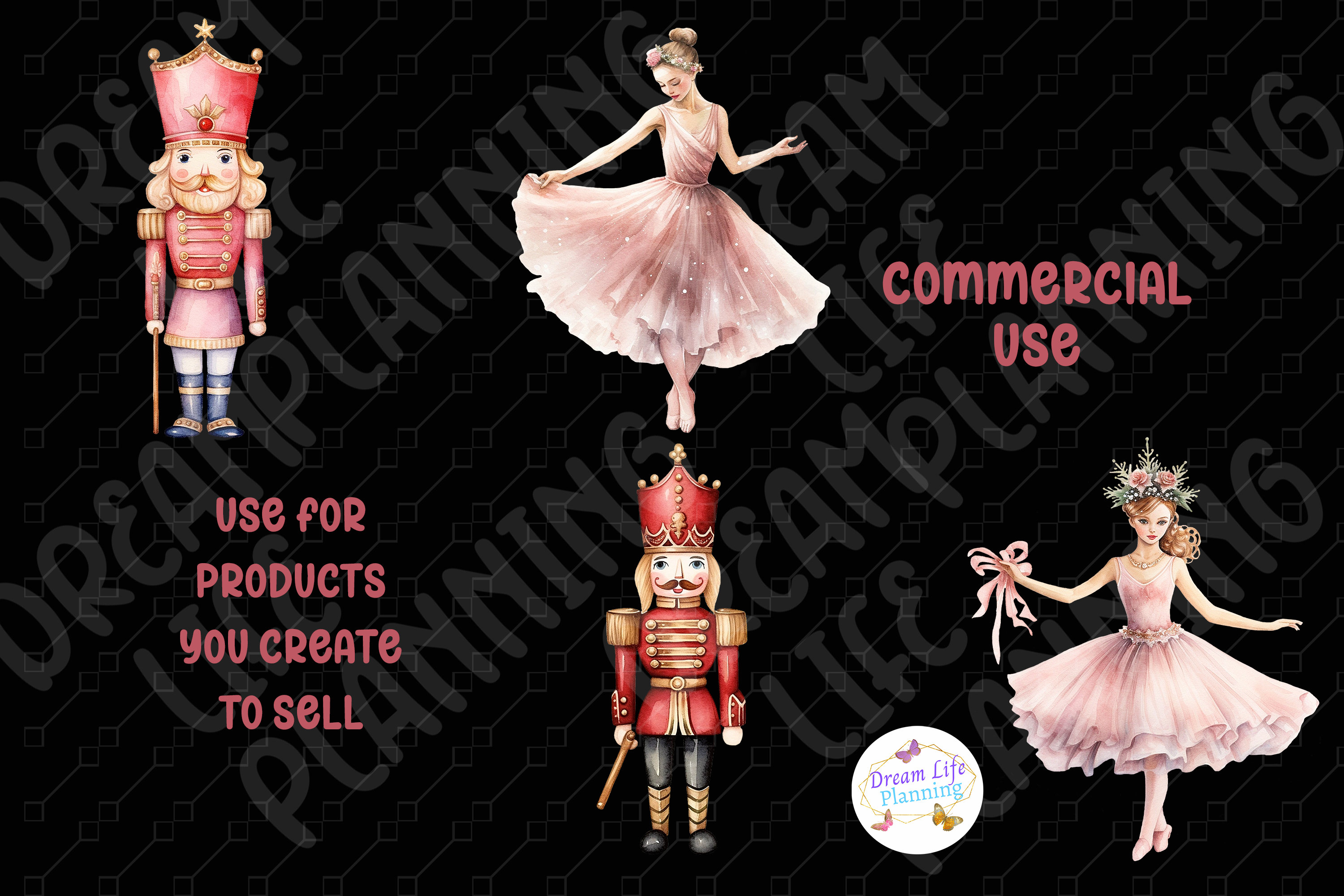 Nutcracker & Ballerina PNG Clipart, Nutcracker, Ballerina, Holiday ...