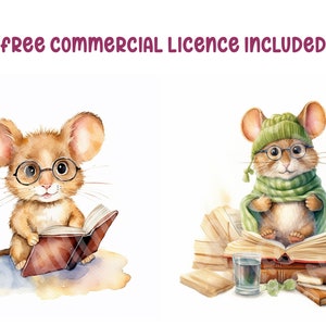 JPG Mouse Reading Clipart, Storytime Clipart, JPG Mice Reading, JPG ...