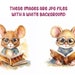 JPG Mouse Reading Clipart, Storytime Clipart, JPG Mice Reading, JPG ...