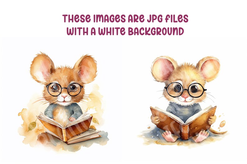 JPG Mouse Reading Clipart, Storytime Clipart, JPG Mice Reading, JPG ...