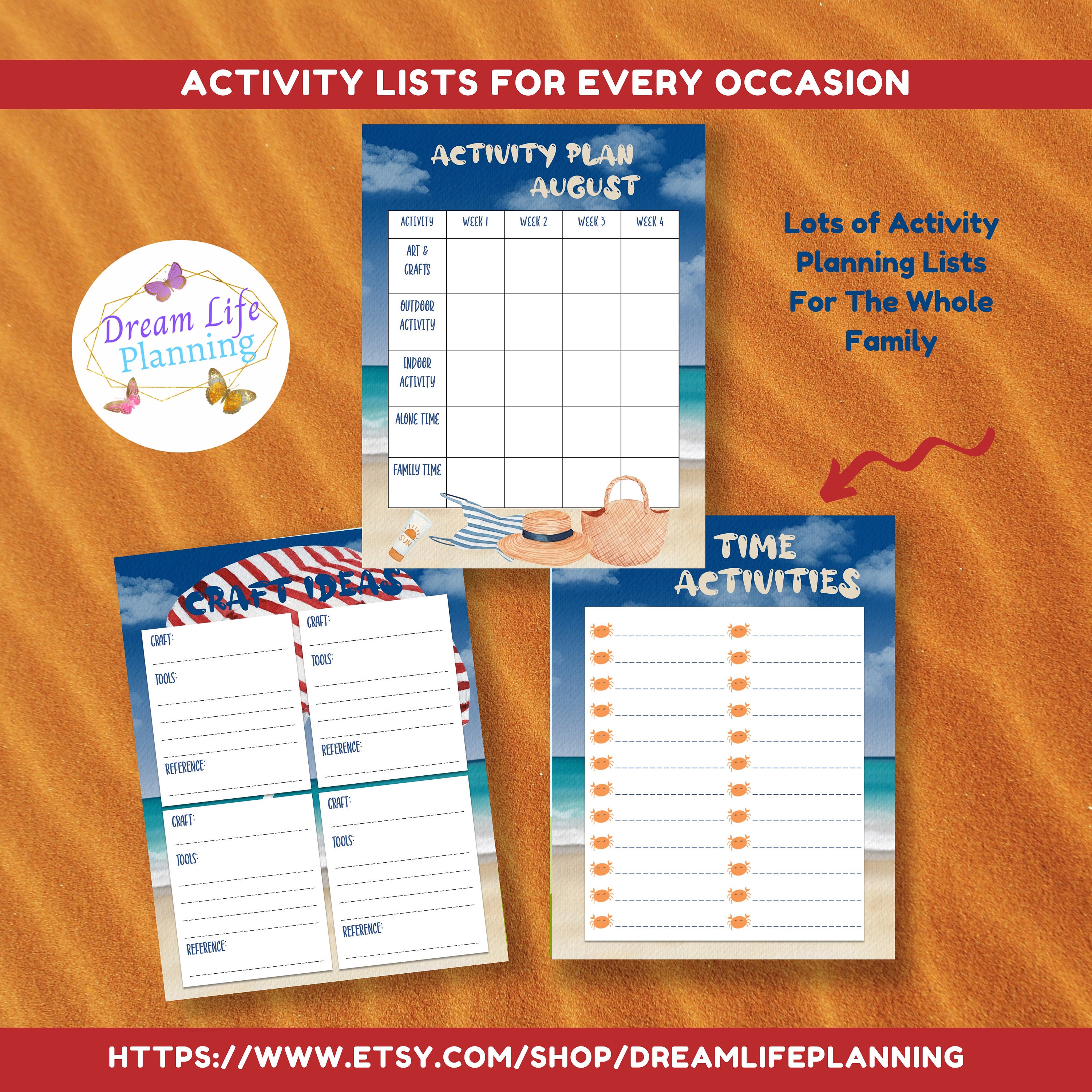 Summer Fun Planner,weekly Planner,daily Planner,summer Activity Planner ...