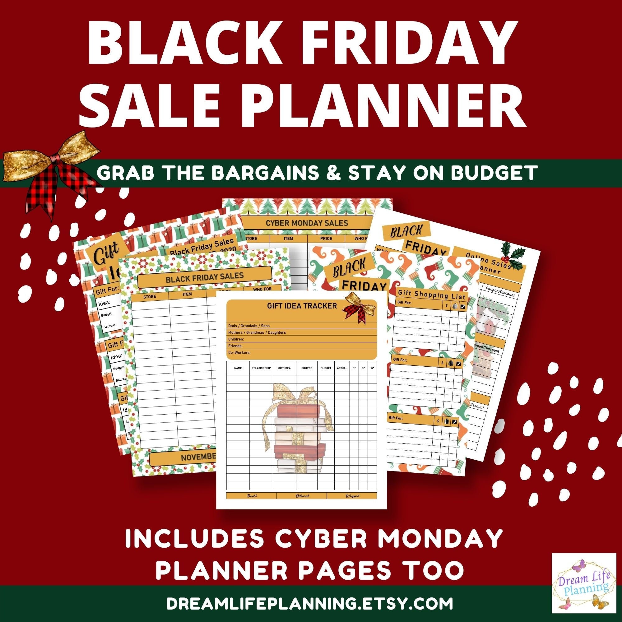 Black Friday Sale Printable Planner,cyber Monday,shopping List,cyber ...