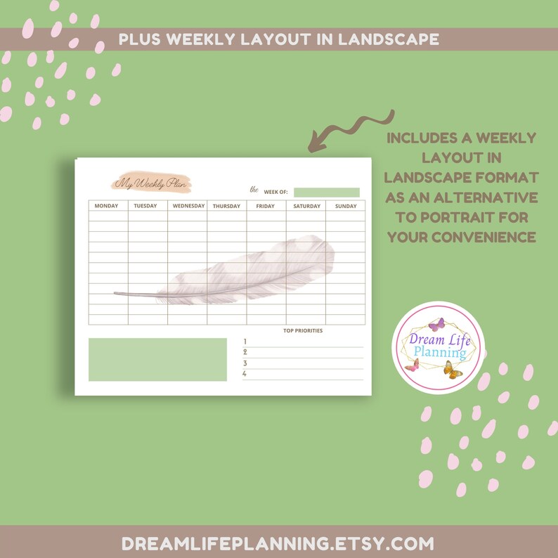 Boho Printable Planner,life Planner Printable,daily Planner,planner ...