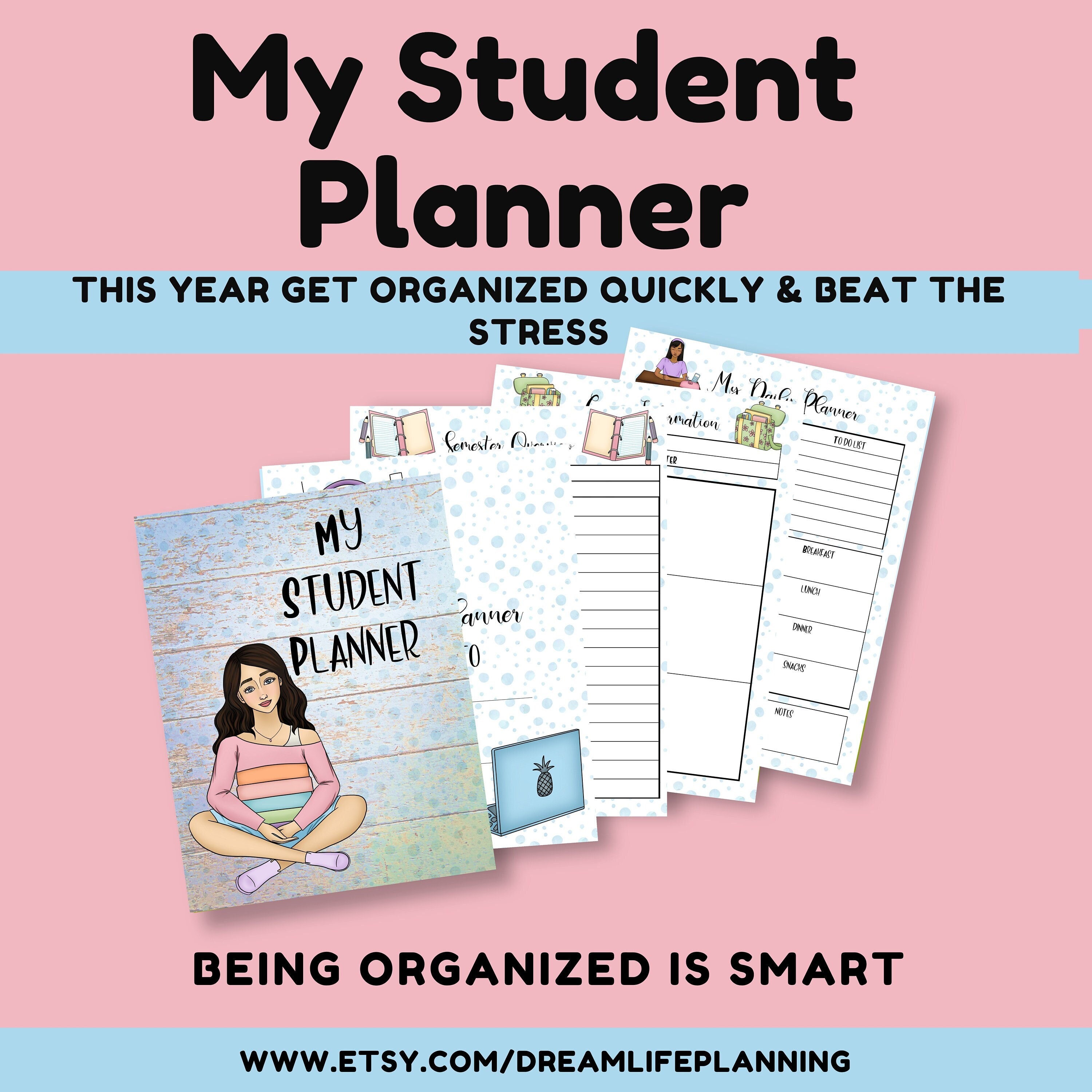 Student Planner Printable, Student Planner, Student Digital Planner ...