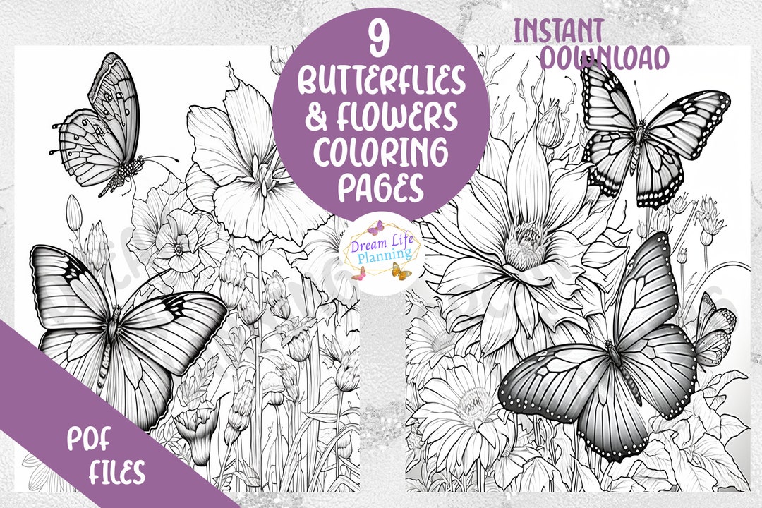 Botany Color Pages | Alluring Butterflies | AI Generated Coloring Pages ...