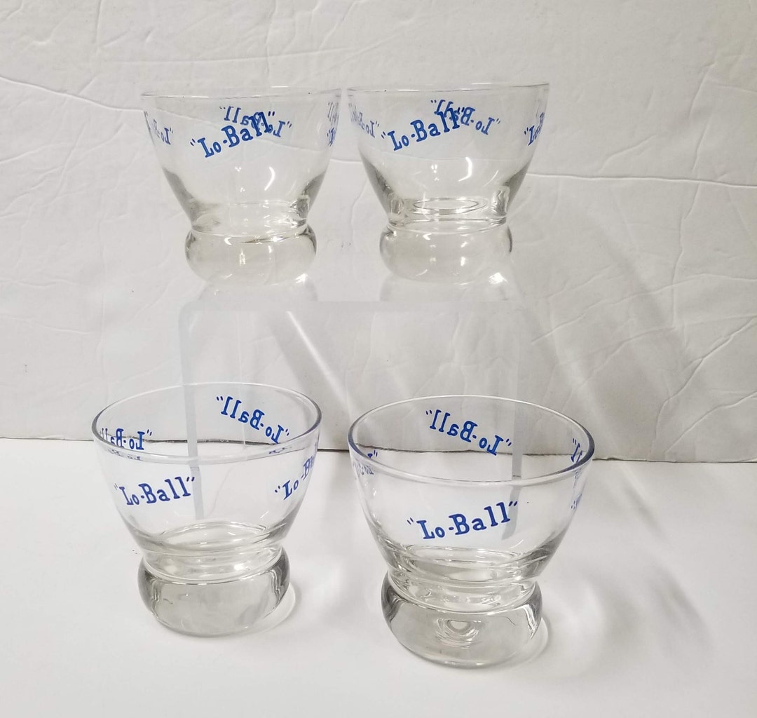 4 Eva Zeisel Rocks Glasses Lo-ball With Weighted Bottom Vintage Blue ...