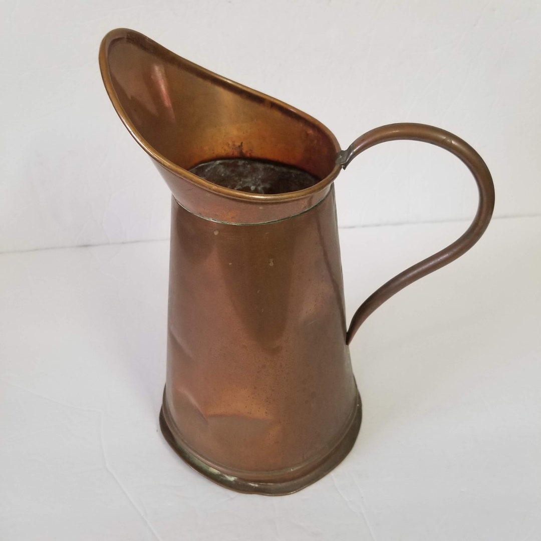 De Klerk Copper Pitcher Rustic Metal Farmhouse Kitchen Vase - Etsy