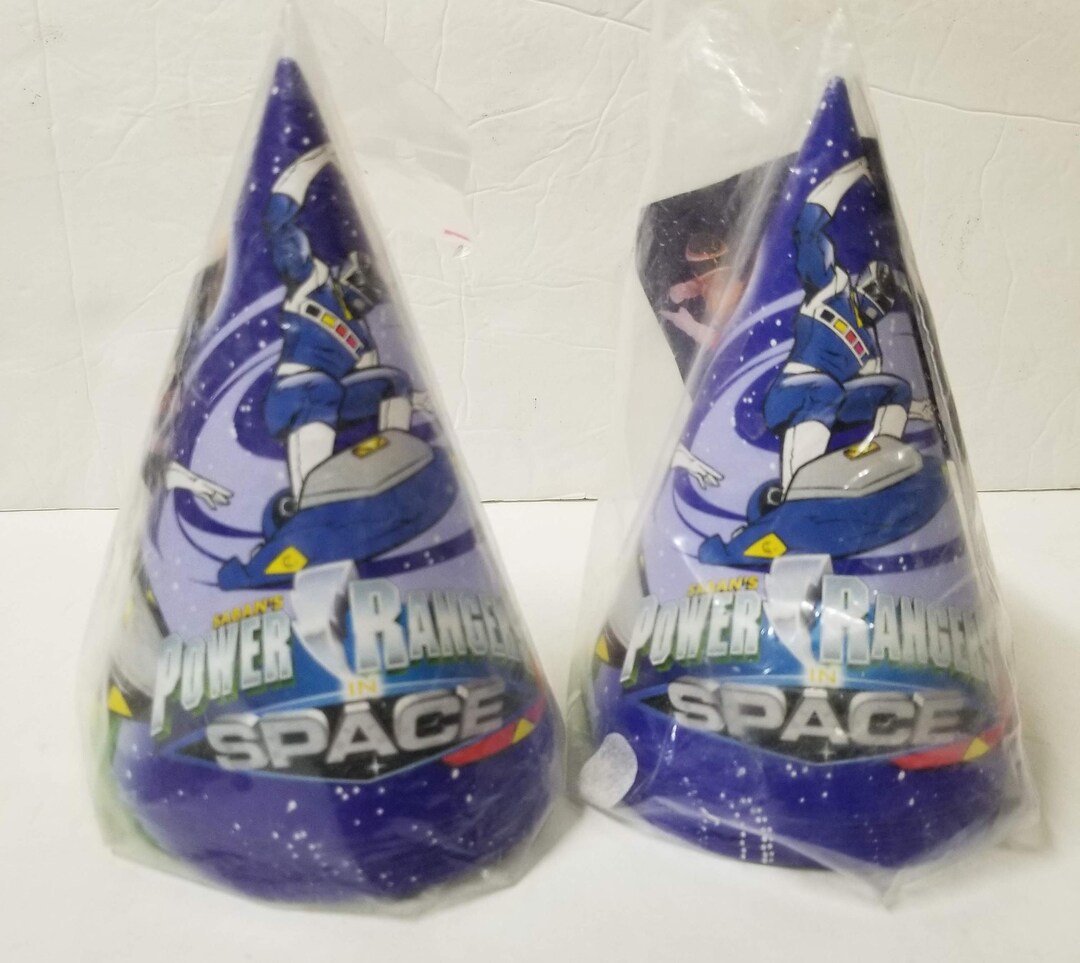 16 Power Ranger Birthday Party Hats Vintage 1998 Saban Power Rangers ...
