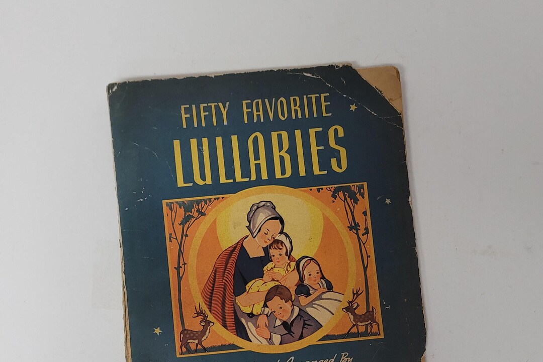 Vintage 1930s Lullaby Songbook: Illustrated Coloring Book - Etsy