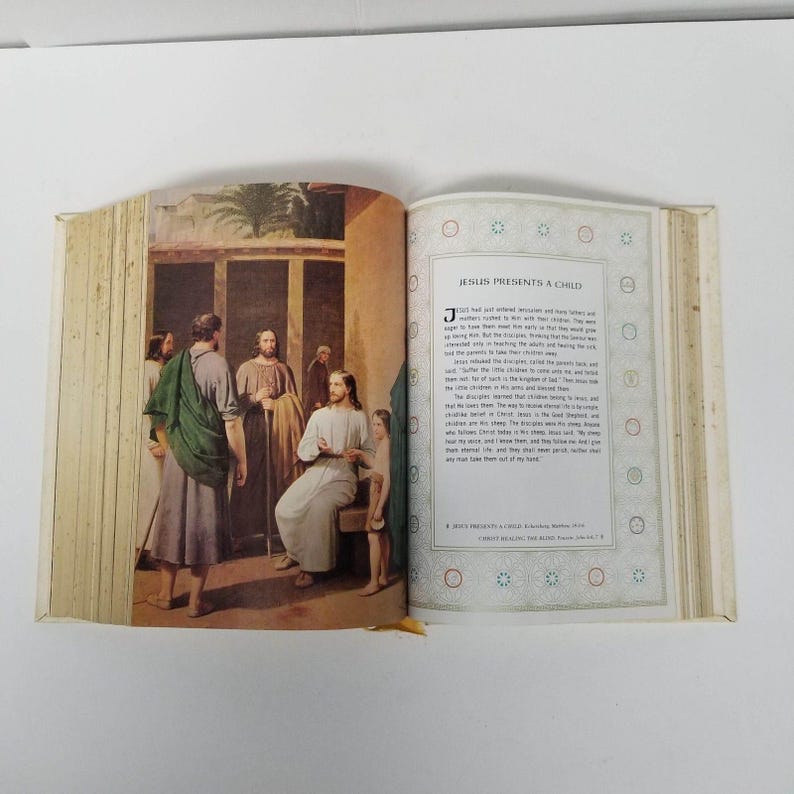 1968 Holy Bible KJV Master Reference Family Bookmark Red Letter King ...