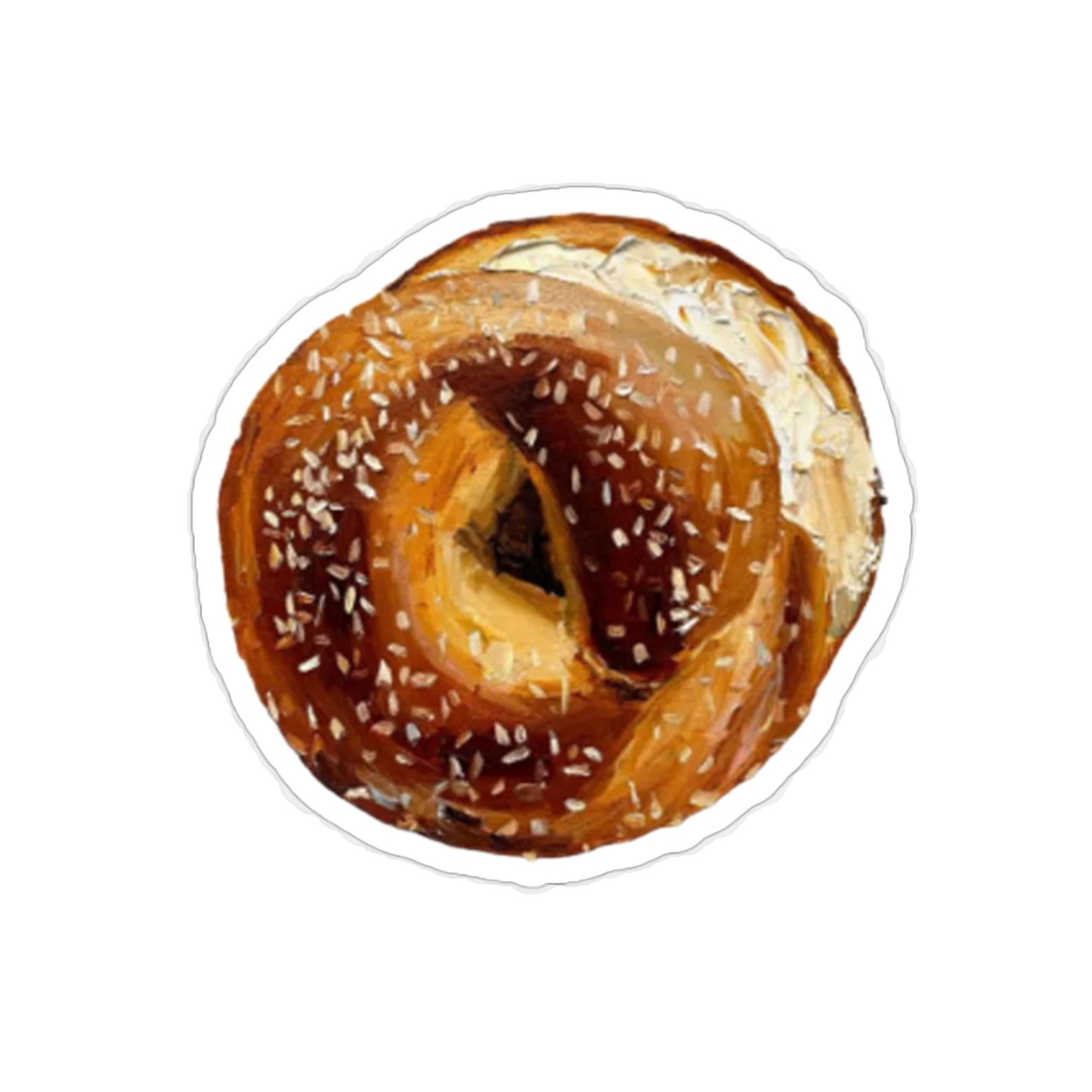 Bagel Sticker - Etsy