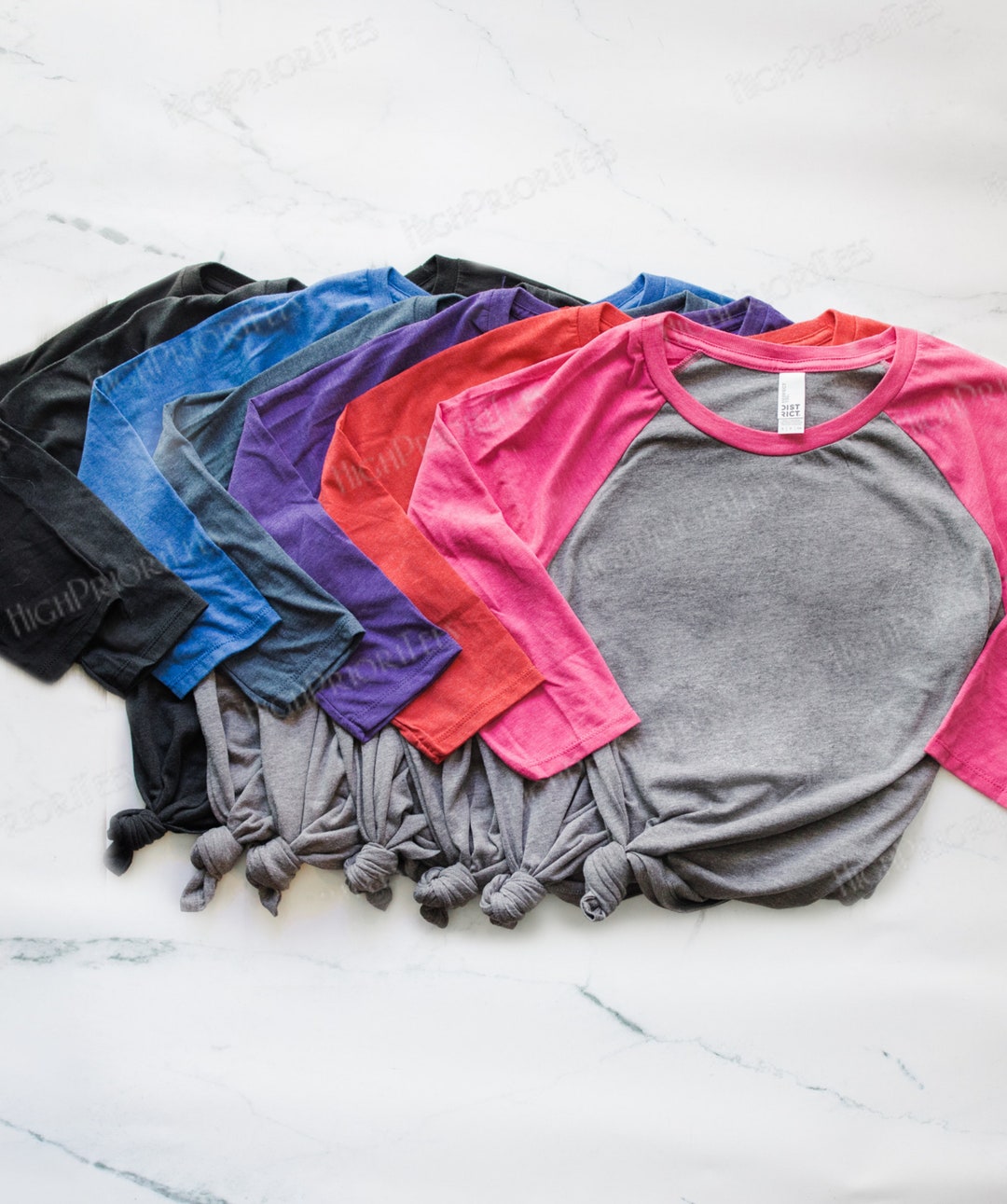 Plain Raglan Shirts With Colored Sleeves - Blank Baseball Shirts ...