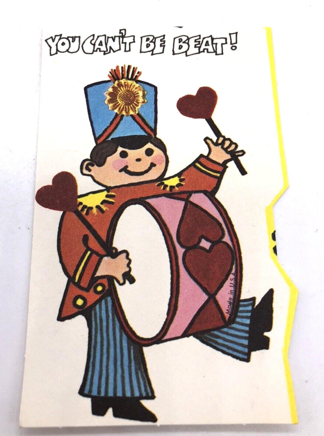 Vtg Valentines Day Card Drum Drummer Band Musician Circus Sweet ...