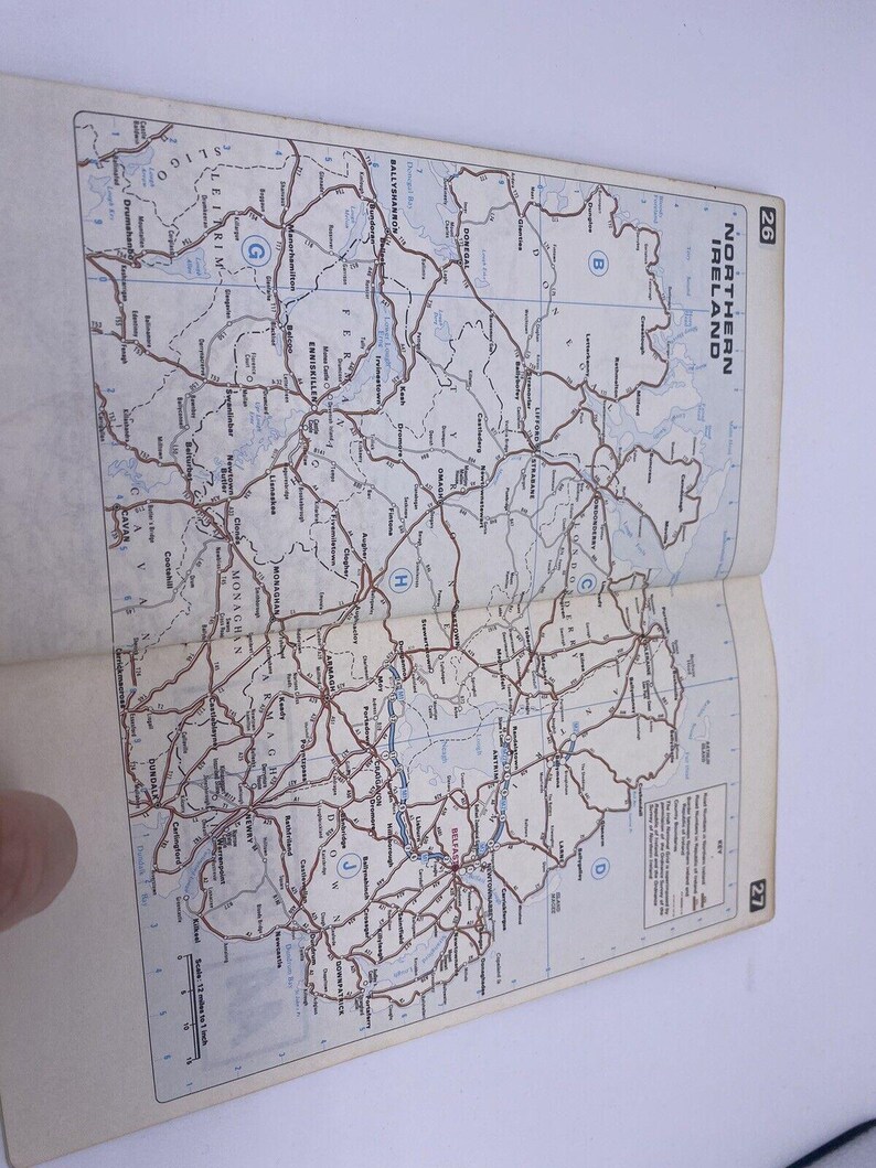 Vintage AA Map Booklet England Ireland UK 1980s Belfast London ...