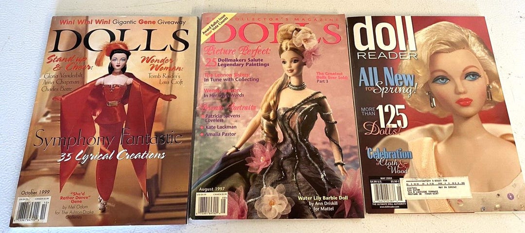 Doll Magazines Vintage Lot 3 Doll Reader Dolls Picture Perfect Water ...