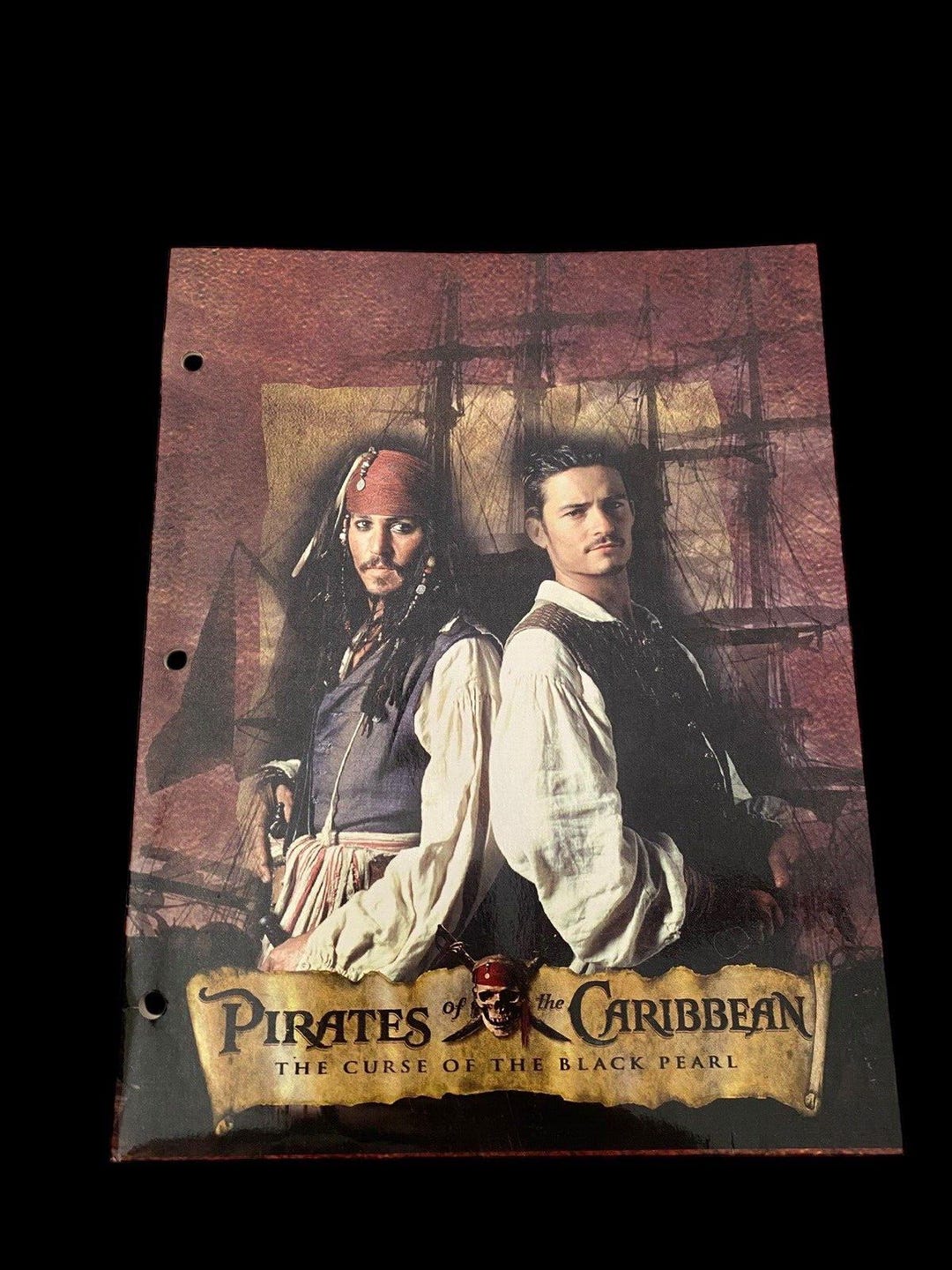 Pirates of the Caribbean Folder Disney Collectible Johnny Depp Vintage ...