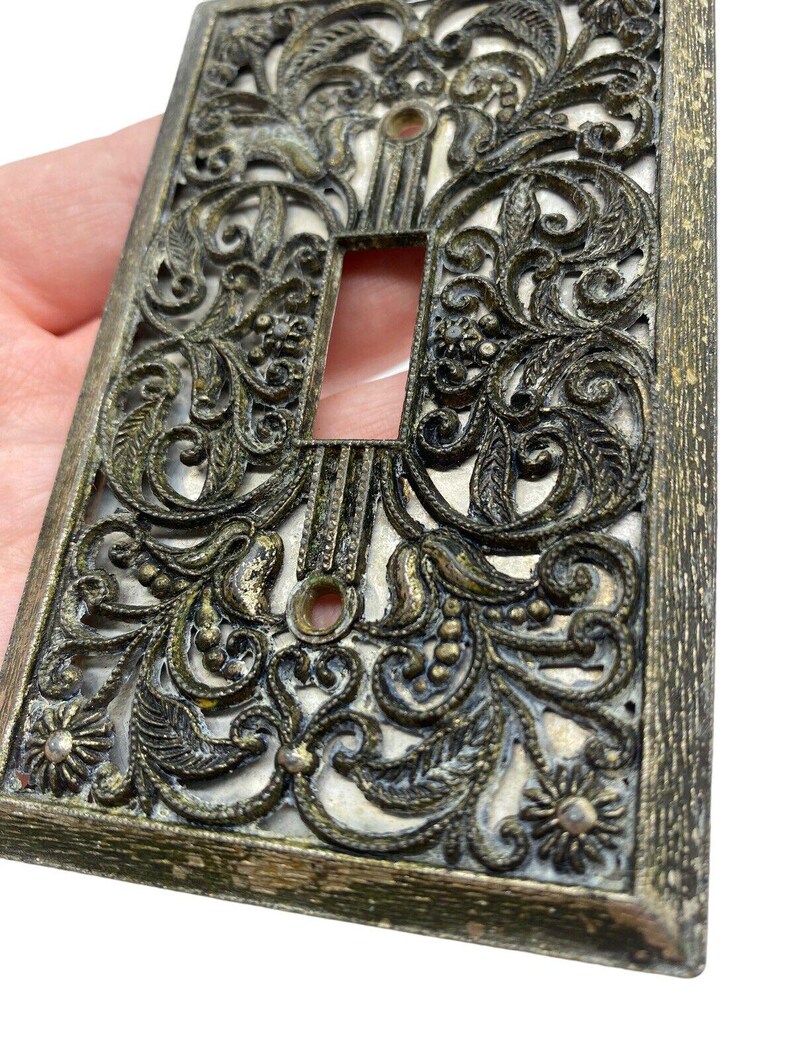 Amerelle Filigree Aged Bronze Switch Plate Outlet Cover Vintage ...