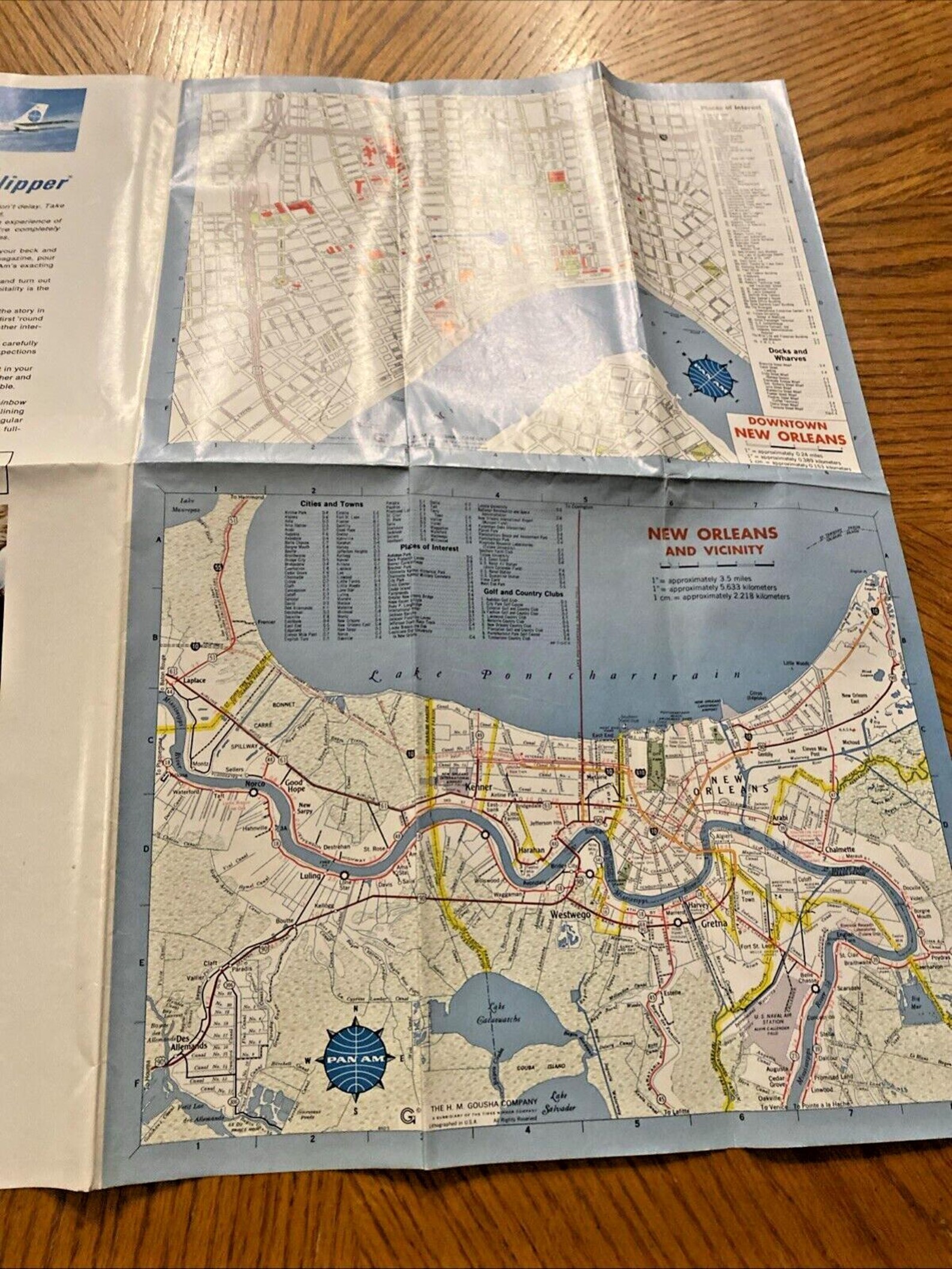 Pan Am's New Orleans City Map Pan Am Fold Out 1960s Printed in USA ...