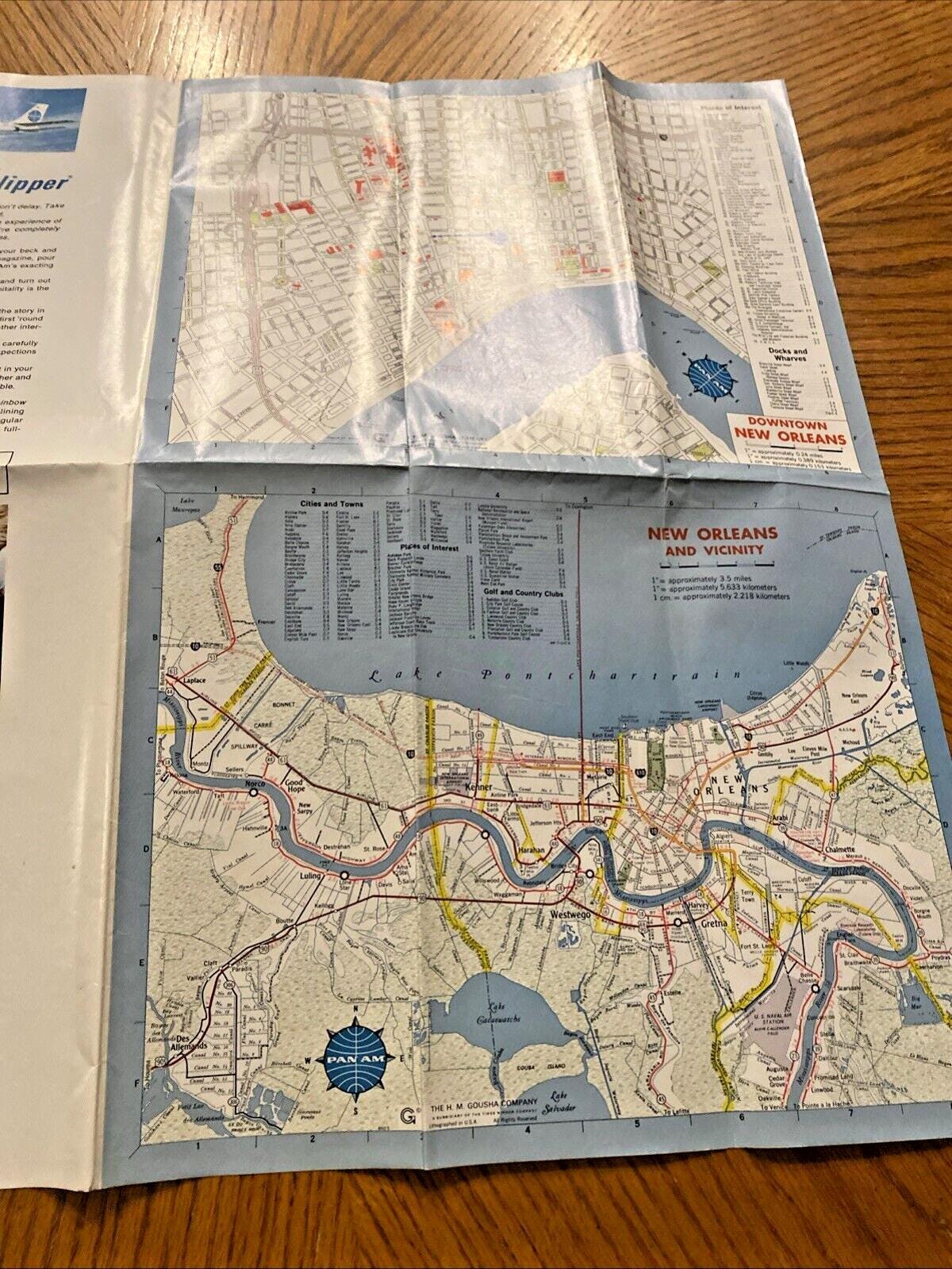 Pan Am's New Orleans City Map Pan Am Fold Out 1960s Printed in USA ...