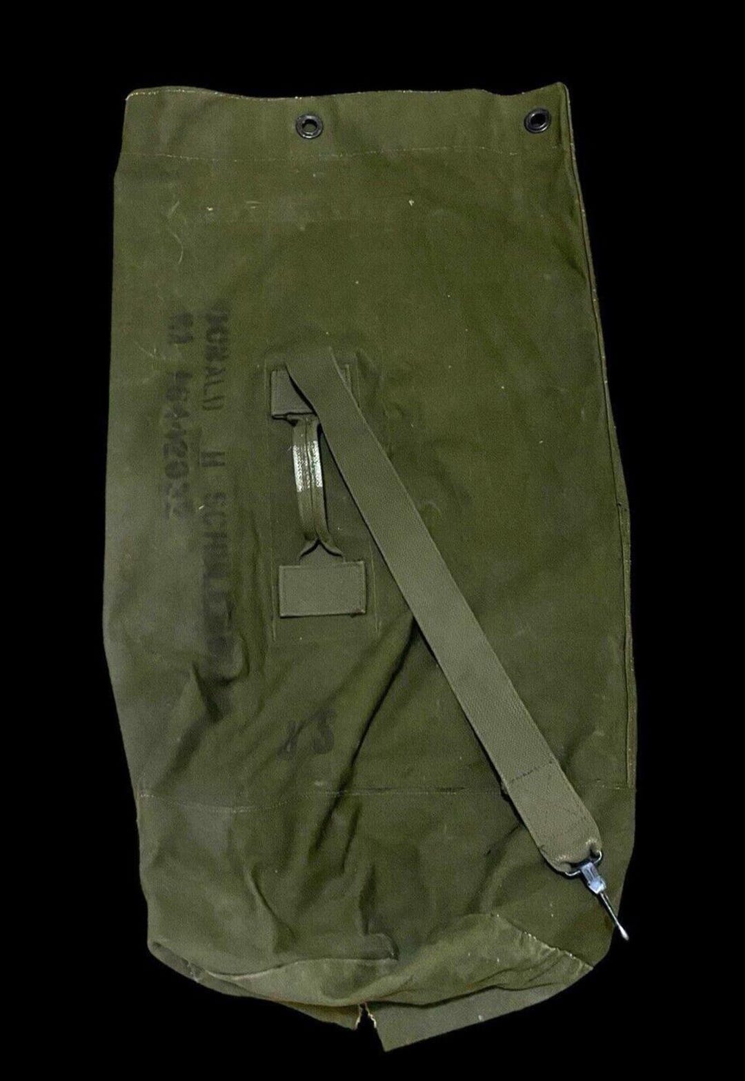 US Military Vintage Duffel Bag Cotton Canvas DSA 100-2856 NSN 8465-265 ...