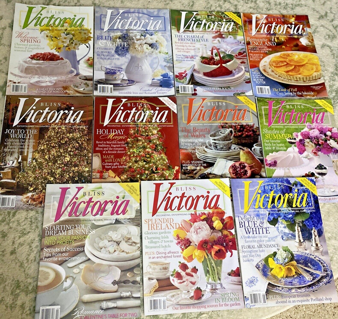 Bliss Victoria Magazines Set Lot 11 Eleven Issues 2010 2011 - Etsy