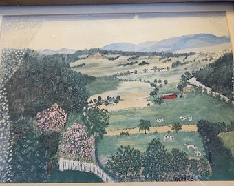 Vintage Grandma Moses Framed Print Sugaring off Folk Art Americana - Etsy