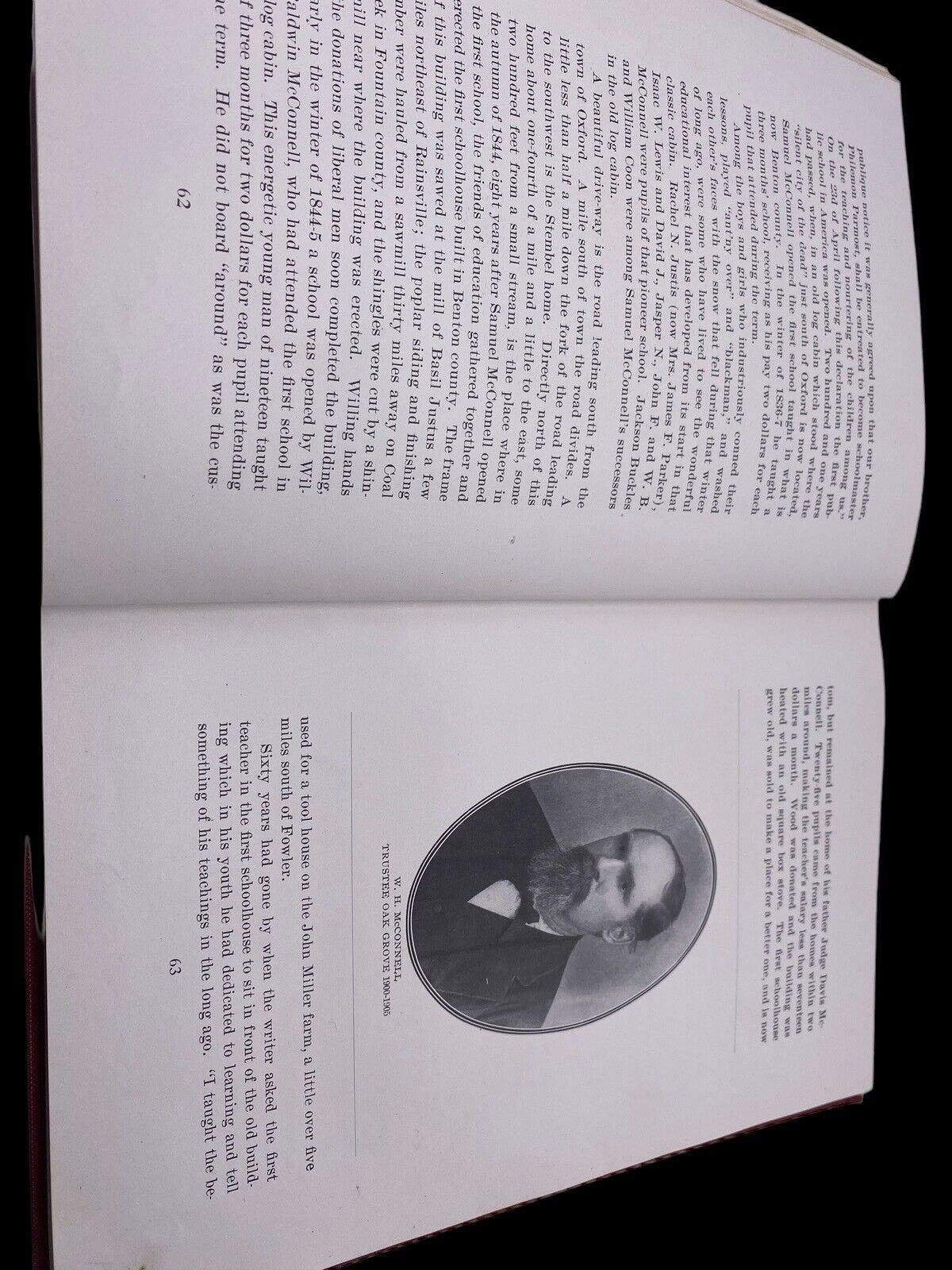 Antique 1906 HC Book Progress in Education Benton County Indiana Names ...