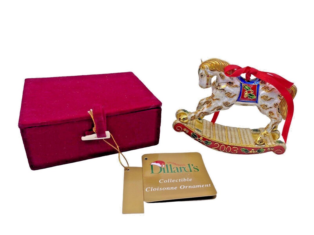 Dillard's Christmas Cloisonne Ornament Rocking Horse Intricate Rare Trimsetter - Etsy