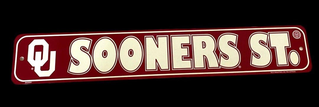 OU Sooners Sign Oklahoma University 2 Ft Long Man Cave Dorm Decor ...