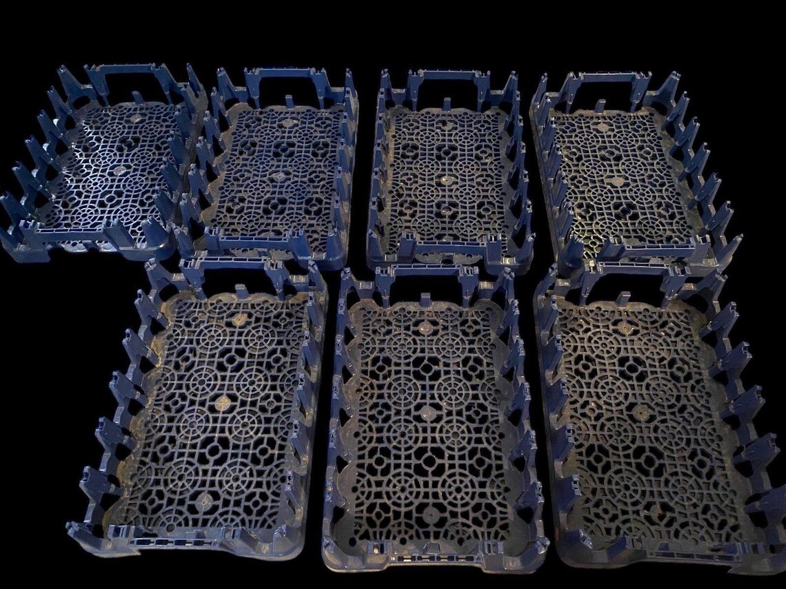 Pepsi Cola Crate Carrying Trays Lot 7 Blue Hard Plastic Vintage Soda ...