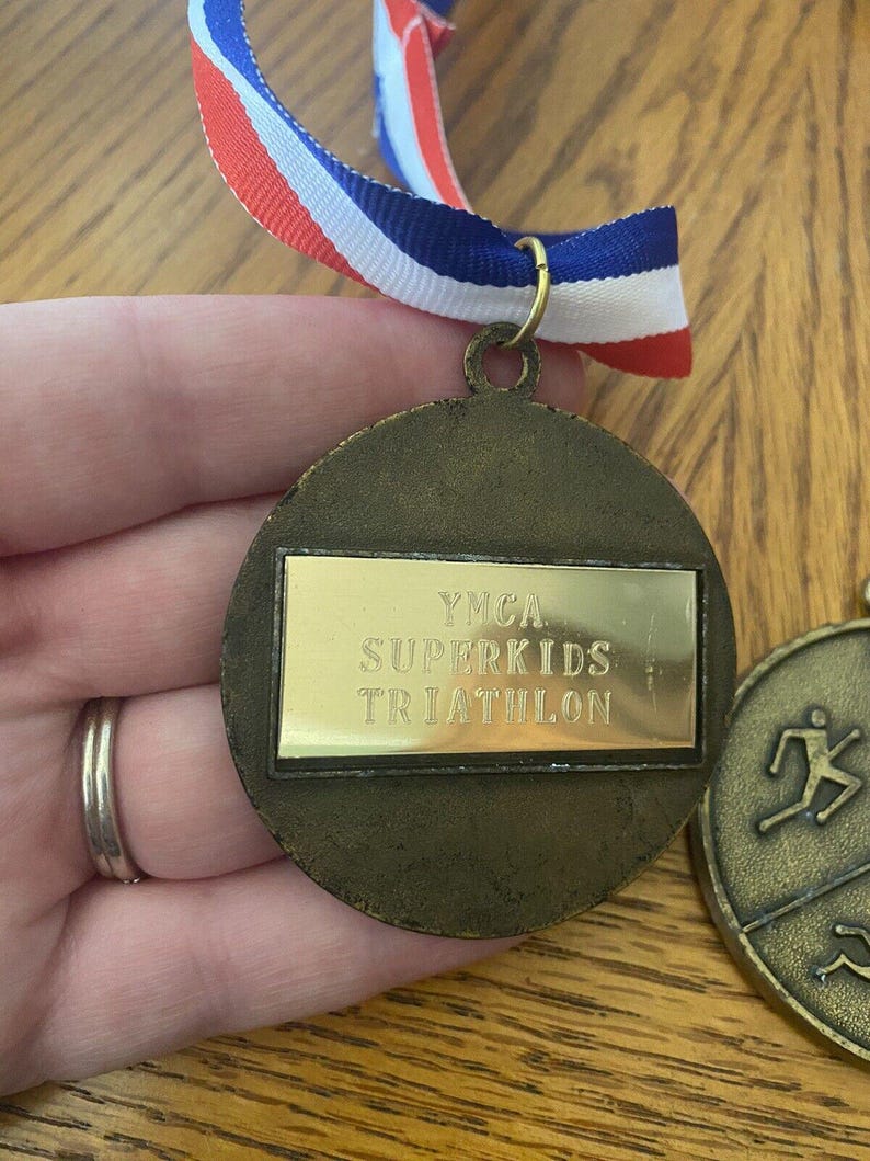 RARE YMCA Superkids Super Kids Triathlon Medals Set Lot 2 Vintage 90s 2" - Etsy